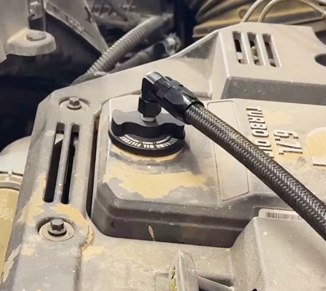 Oil Filler Cap With Oil Return Port – Insane Diesel